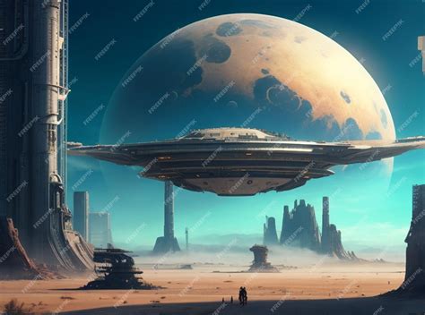 Premium Ai Image Science Fiction Background