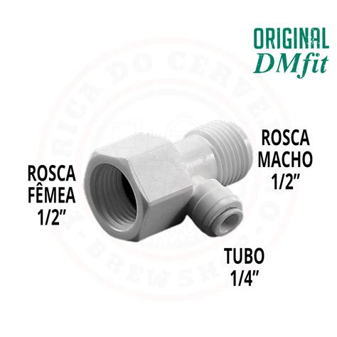 Rosca Femea 1 2 Tubo 1 4 E Macho 1 2 Akfa0407w
