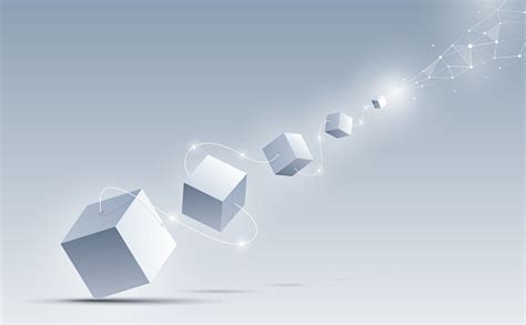 추상적인 3d 큐브 및 배경 3d 큐브 크기 큰에서 작은 흰색 선으로 연결합니다 과학 및 기술입니다 큰 데이터 및 인터넷 연결 벡터 일러스트입니다 0명에 대한 스톡 벡터