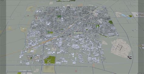 Baoding Hebei China 40km Ai 3d Model Download City On