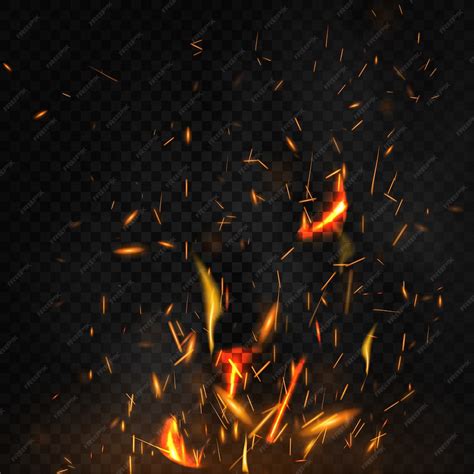 Premium Vector Fire Flying Sparks
