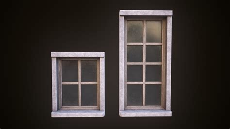 3d Model Set Of Different Windows Vr Ar Low Poly Cgtrader