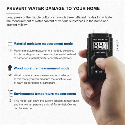 Digital Moisture Meter Pin Type Water Leak Detecto Grandado