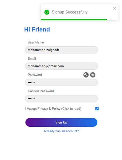GitHub Mohammad Zolghadr LoginFormValidation Login Signup Form