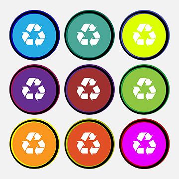 Vector Set Of Nine Multicolored Circular Buttons Representing Medicine