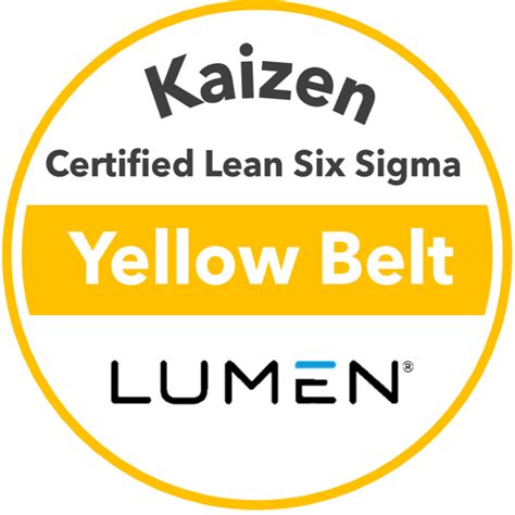 Certified Lean Six Sigma Yellow Belt Credly