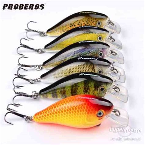 6ks krásných woblerů Proberos 8cm 12,8g reálný vzhled - bazar ...