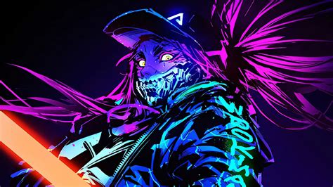 Kda Akali Neon Lol League Of Legends Lol Liga Der Legenden Kda Akali