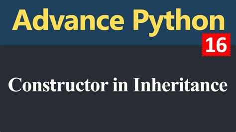 Constructor In Inheritance In Python Hindi YouTube