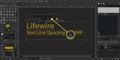 Adjusting Text Line Spacing In GIMP Adjusting Text Line Spacing In GIMP