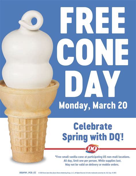 Free Cone Day At Dq Restaurants In Texas On March First Day Of