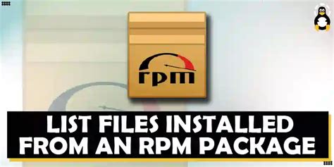 How To List Files Installed From An Rpm Package In Centos Its Linux Foss