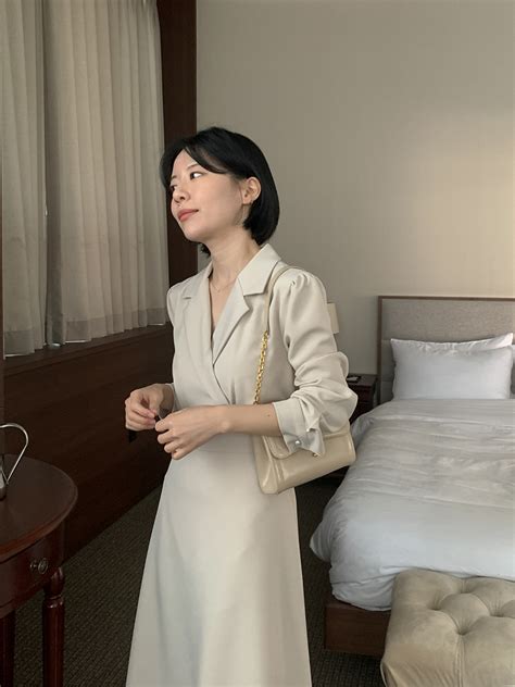 슬로우리스트 하객룩🩷 키작녀 Made 디헬 카라 랩 원피스 2color