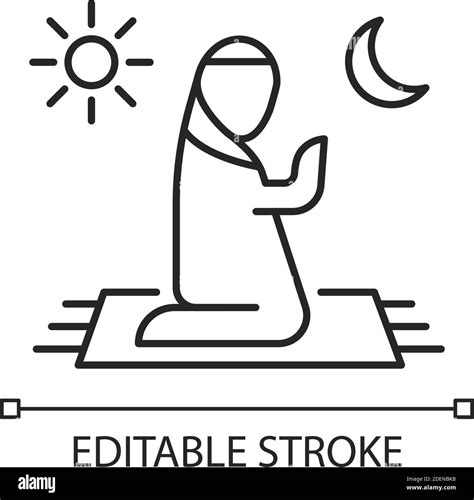Prayer Linear Icon Stock Vector Image And Art Alamy