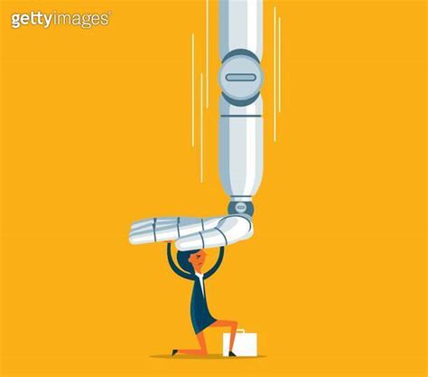 Robots Work Instead Of Humans Businesswoman 이미지 1626769425 게티이미지뱅크