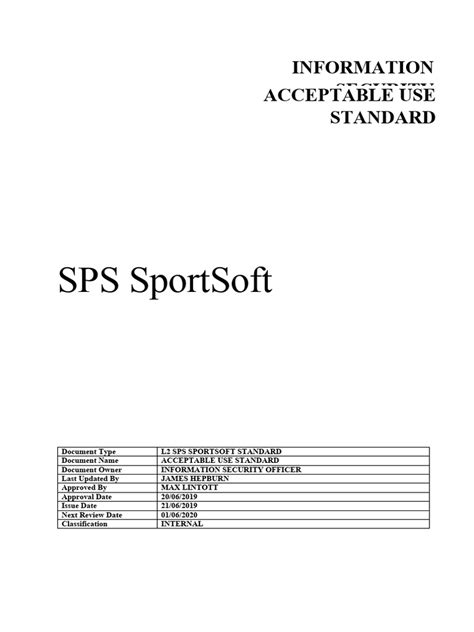 Acceptable Use Standard Pdf Information Security Internet