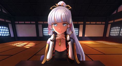 Kamisato Ayaka Genshin Impact And 1 More Drawn By Luizhtx Danbooru