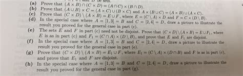 Solved La Part C E The Sets E And F In Part C Need