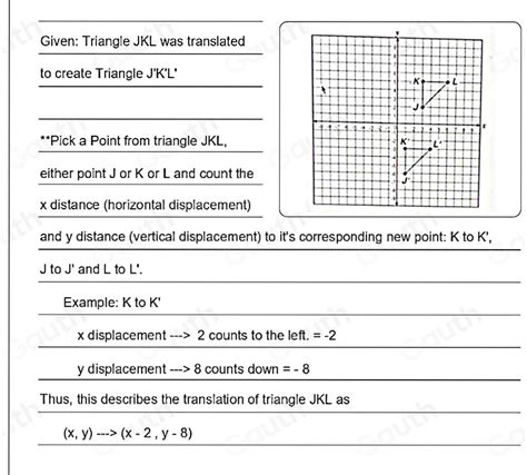 Solved Jkl Was Translated To Create Jkl As Shown In The Following