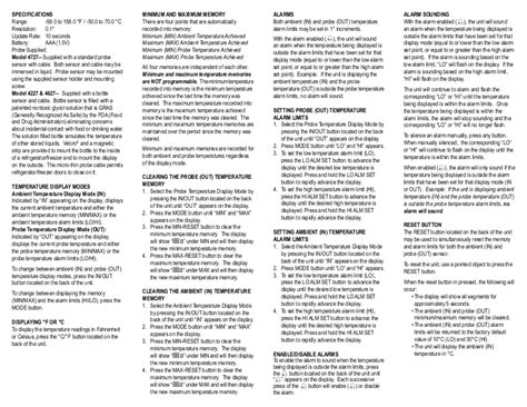 Control Company Traceable Thermometer User Manual