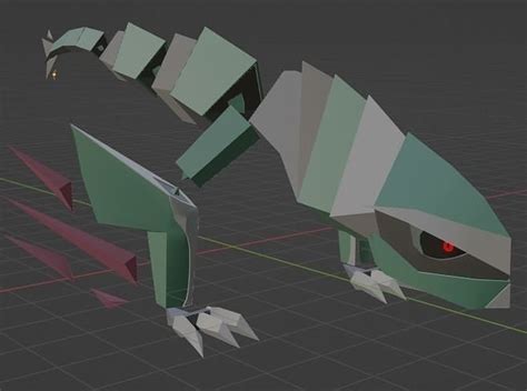 Unofficial Roblox Loomian Legacy Oxidrake Free VR AR Low Poly 3D