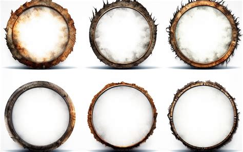 Premium Photo Grunge Circular Frames Compilation