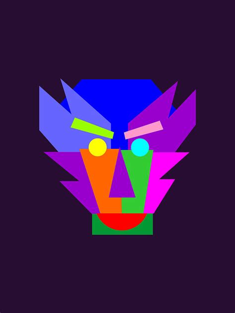 Colorful Monkey Geometric Wpap Pop Art Style 2 Digital Art By Ahmad