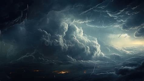 Heaven Is Filled With Clouds And The Wind Brings Rain In A Stormy