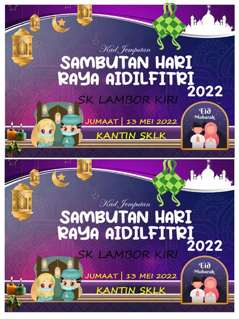 Kad Jemputan Sambutan Hari Raya Aidilfitri 2022 Pdf