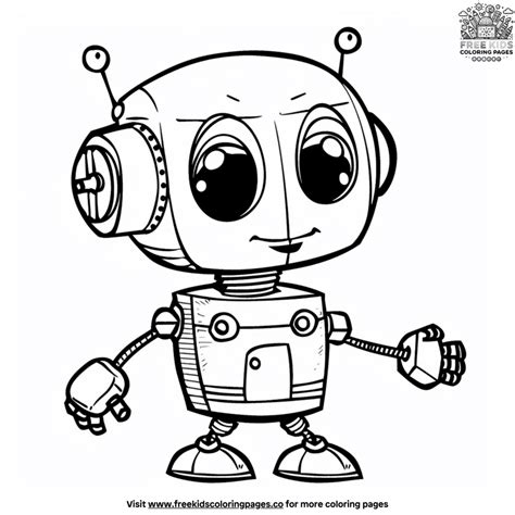 Easy Robot Coloring Pages