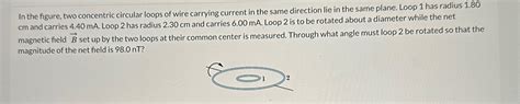 solved in the figure two concentric circular loops of wire