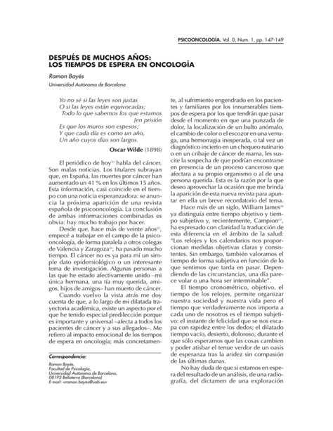 los tiempos de espera en oncología