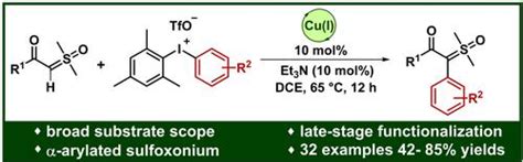 使用高价碘化合物铜催化亚磺酰叶立德的 α 芳基化 Advanced Synthesis Catalysis X MOL