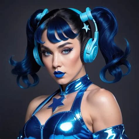 2020s Dawn Pokemon As A Female Popstar Wearing A Bl