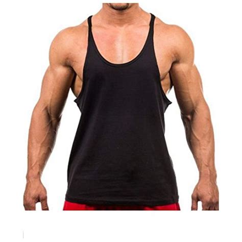 Yaker Mens Blank Stringer Y Back Bodybuilding Gym Tank Tops Click On