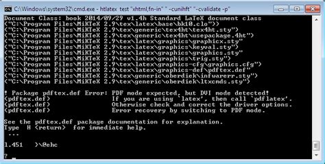 Pdftex Want To Use Pdflatex In Htlatex Comand Tex Latex Stack