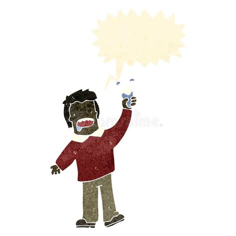 Retro Cartoon Man Raising A Glass Stock Illustration Illustration Of