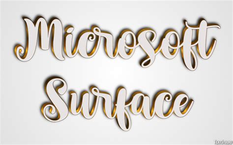 Microsoft Surface Text Effect And Logo Design Brand