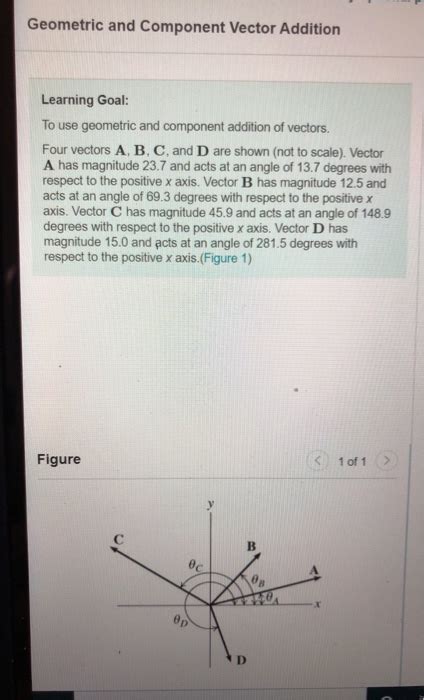 solved geometric and component vector addition learning