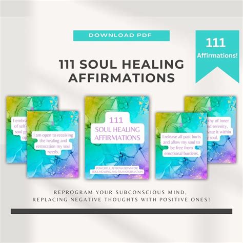 111 Soul Healing Affirmations Positive Affirmations Motivate