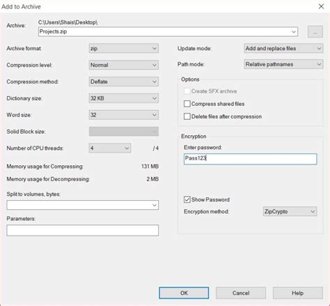How To Set Password For Zip File Plespanish