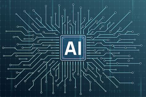 Premium Vector Artificial Intelligence Chip Processor Pictogram
