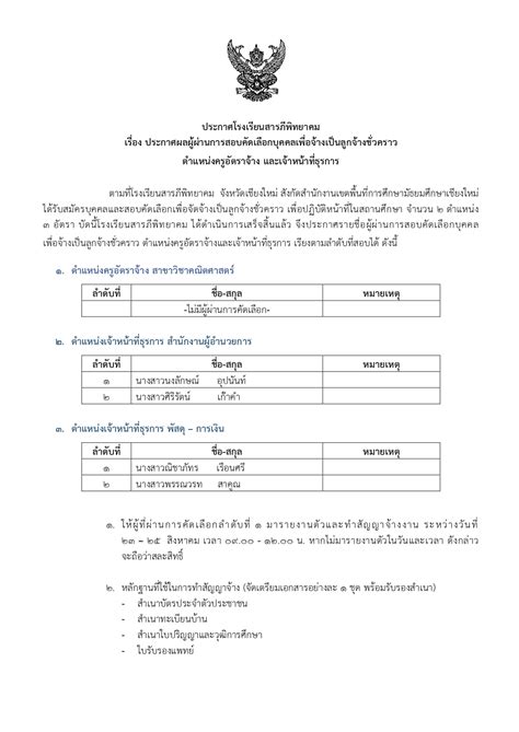 ประกาศโรงเรียนสารภีพิทยาคม เรื่อง โรงเรียนสารภีพิทยาคม