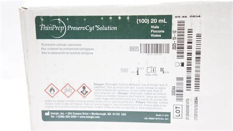 Hologic Asy 14756 Thinprep Preservcyt Solution 20ml Case Of 100