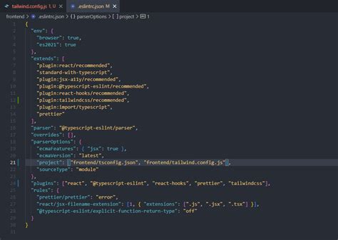 Bug Eslint Not Detecting Tailwind Config Js Issue