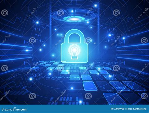 Seguridad Abstracta De La Tecnología En El Fondo De La Red Global