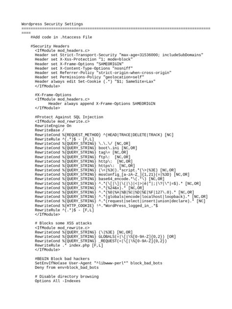 Wordpress Security Settings Download Free Pdf Security Computer