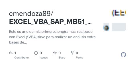 Github Cmendoza89excelvbasapmb51analisisdetransacciones Este Es