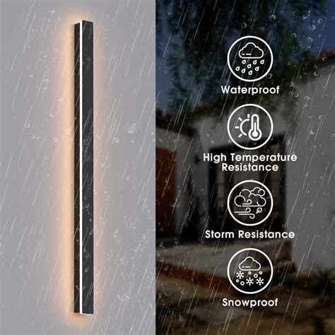 Reviews For Yansun 39 In 20 Watt Black Outdoor Hardwired Linear