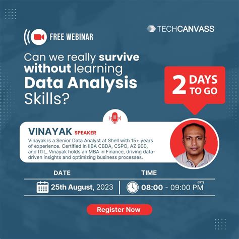 Techcanvass On Linkedin Webinar Techcanvass Iiba Cbda Cbdawebinar Dataanalysisskills